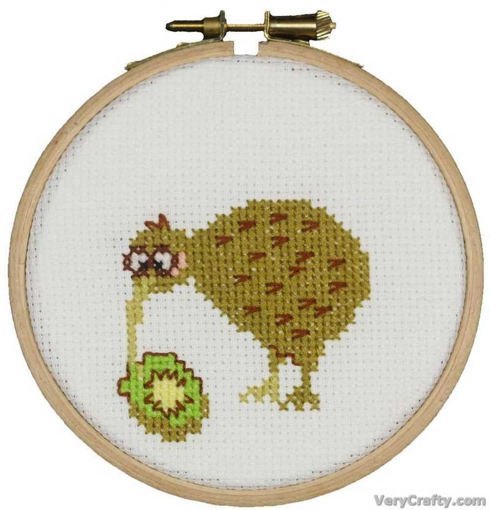 Pako -Kiwi Bird Cross Stitch Kit – Very Crafty