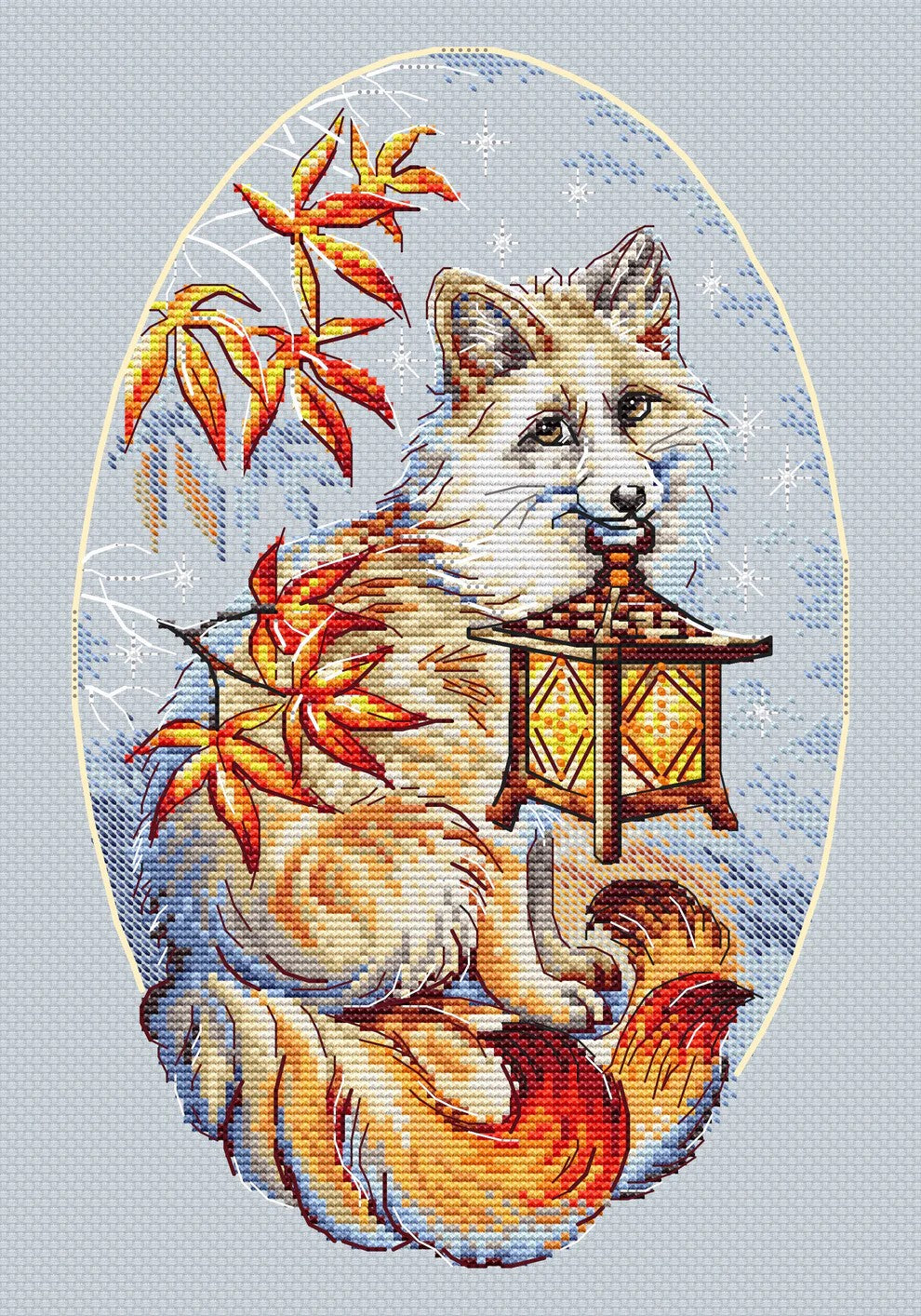 Kitsune Cross Stitch Kit - Letitstitch – Very Crafty